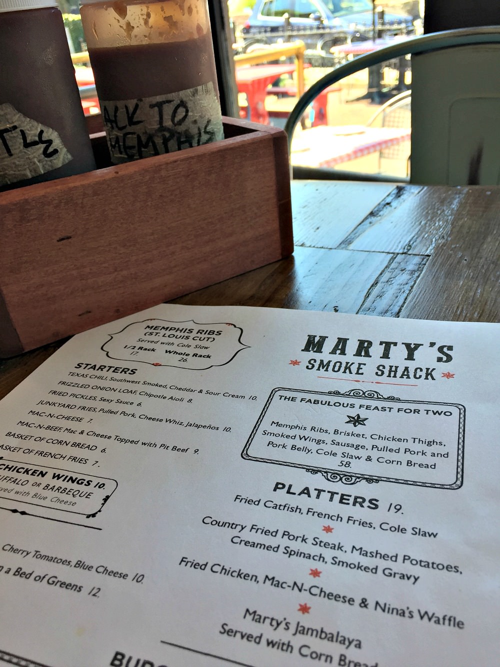 Marty's Smoke Shack_menu on table » Bucks County Taste